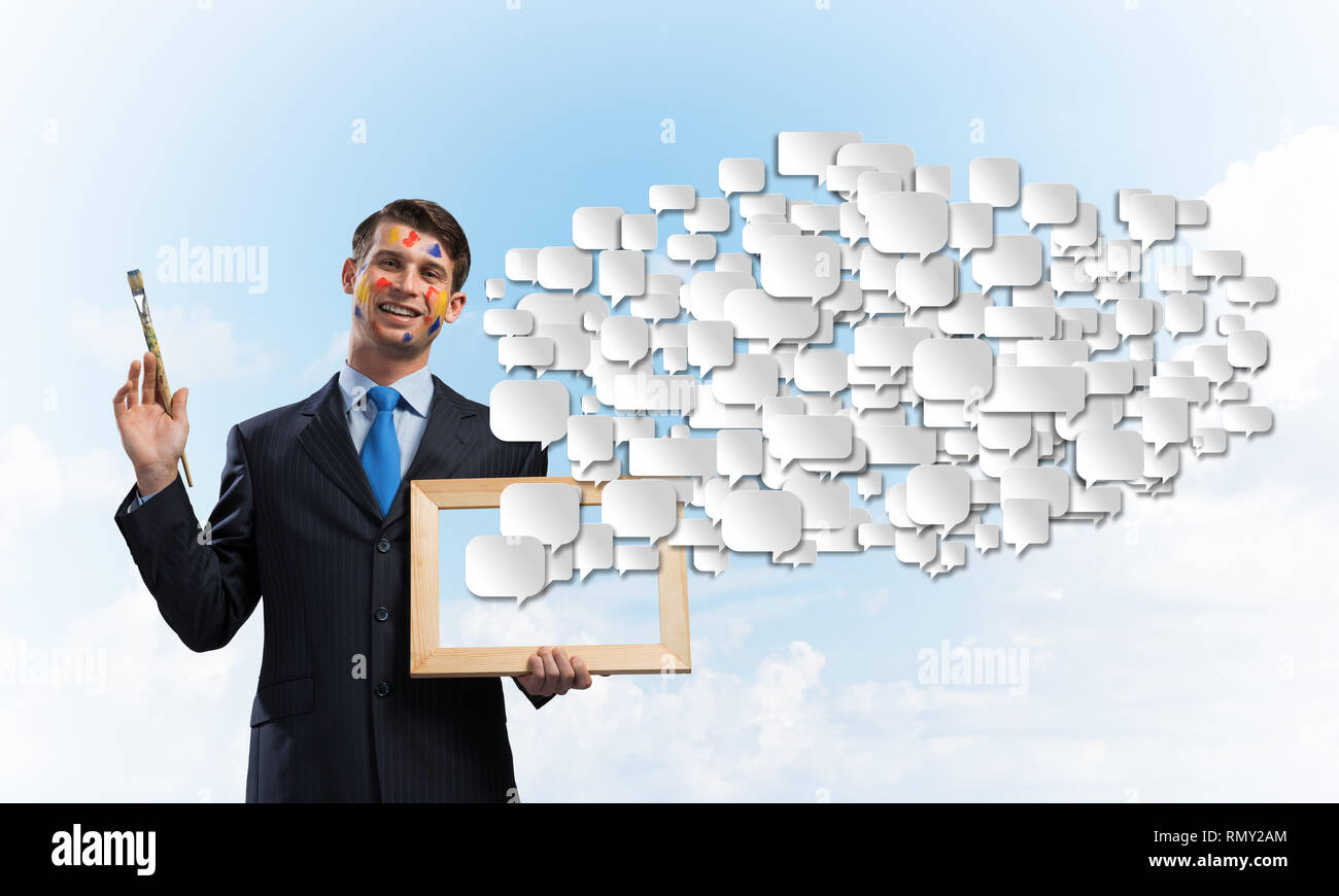 Business inspiration of young man Stock Photo - Alamy