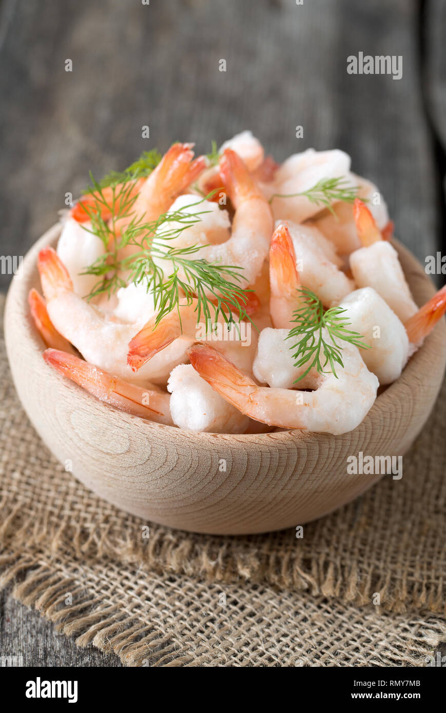Seafood shrimp on sack hi-res stock photography and images - Alamy