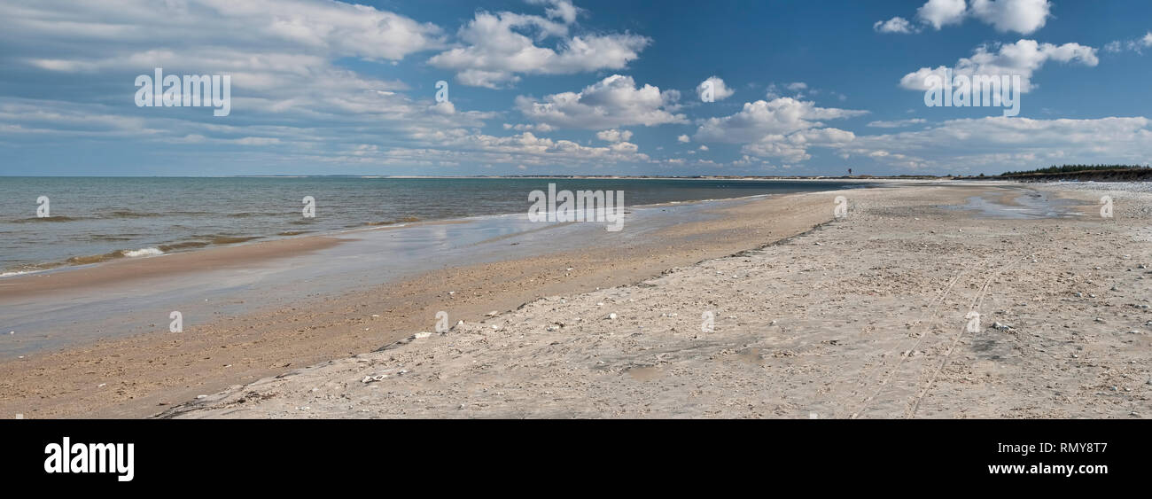 Empty beach on the west coast of Jutland, Denmark Stock Photo - Alamy