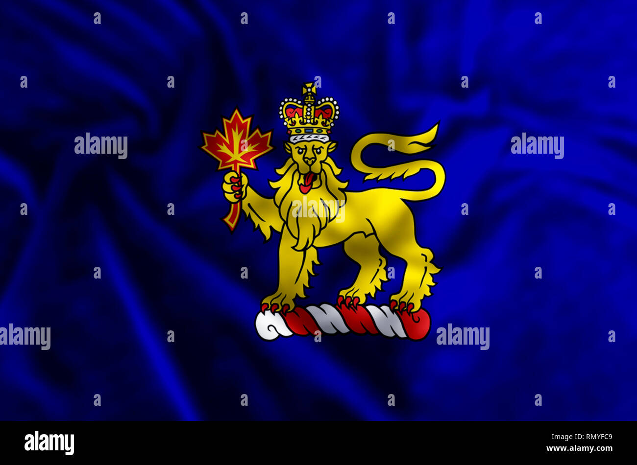 Governor-General Of Canada stylish waving and closeup flag illustration ...