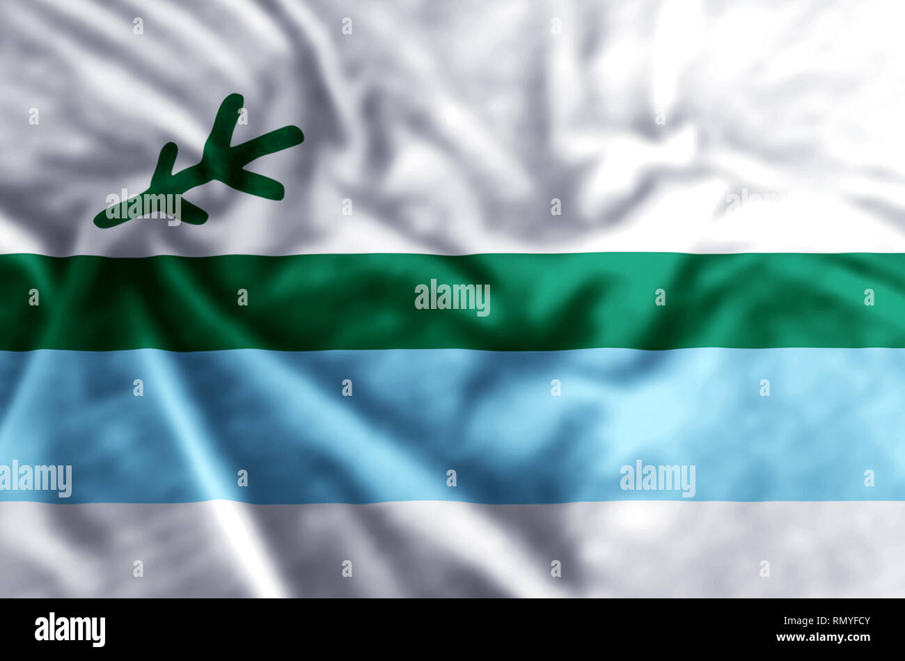 Labrador stylish waving and closeup flag illustration. Perfect for ...