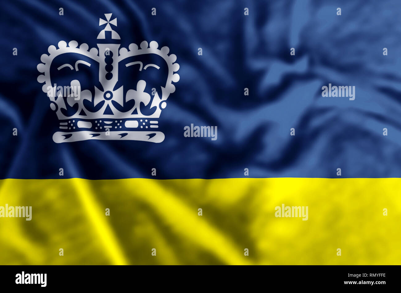 Regina Saskatchewan stylish waving and closeup flag illustration ...