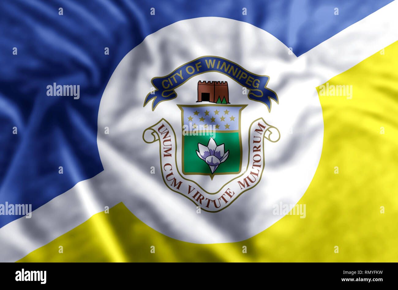 Winnipeg stylish waving and closeup flag illustration. Perfect for ...