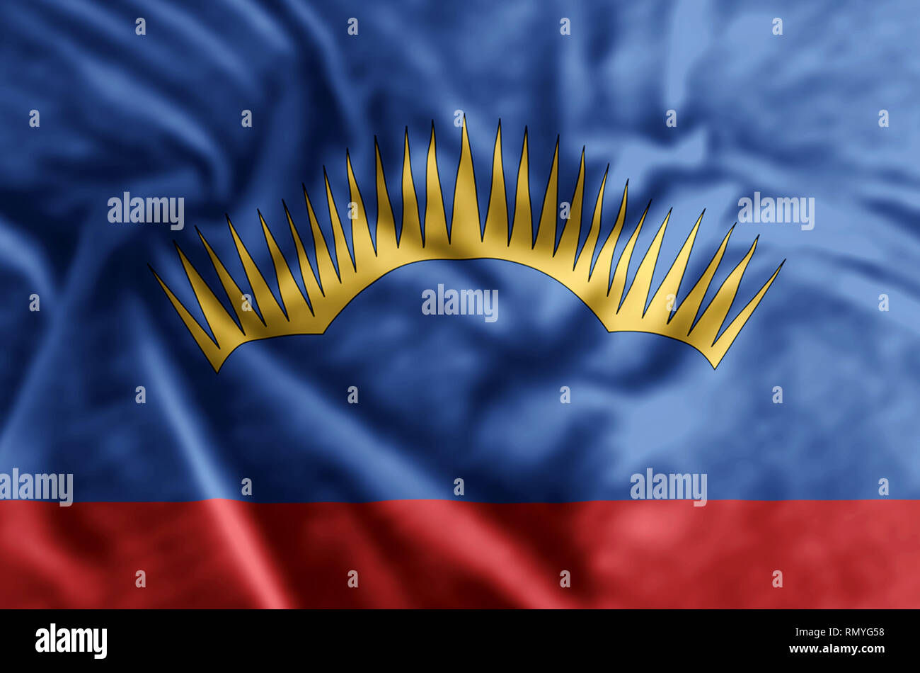 Murmansk stylish waving and closeup flag illustration. Perfect for ...