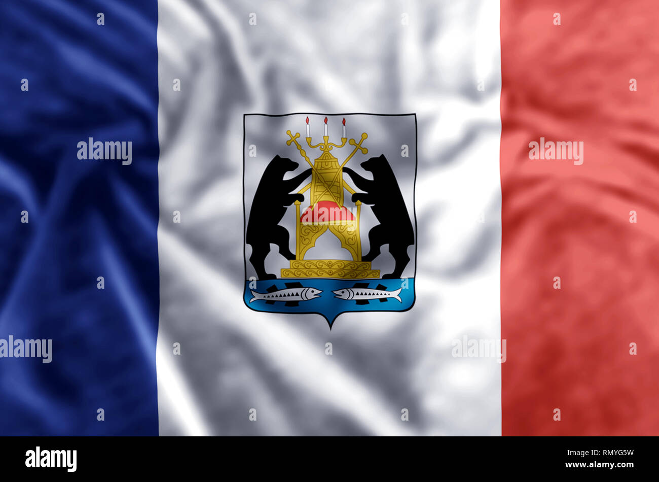 Novgorod stylish waving and closeup flag illustration. Perfect for ...