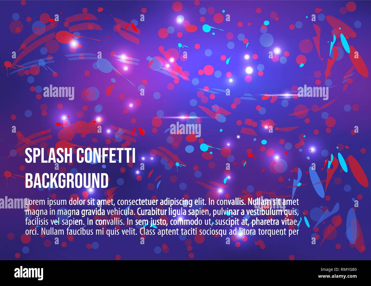 Vector abstract background with splash and glitter in violet color ...