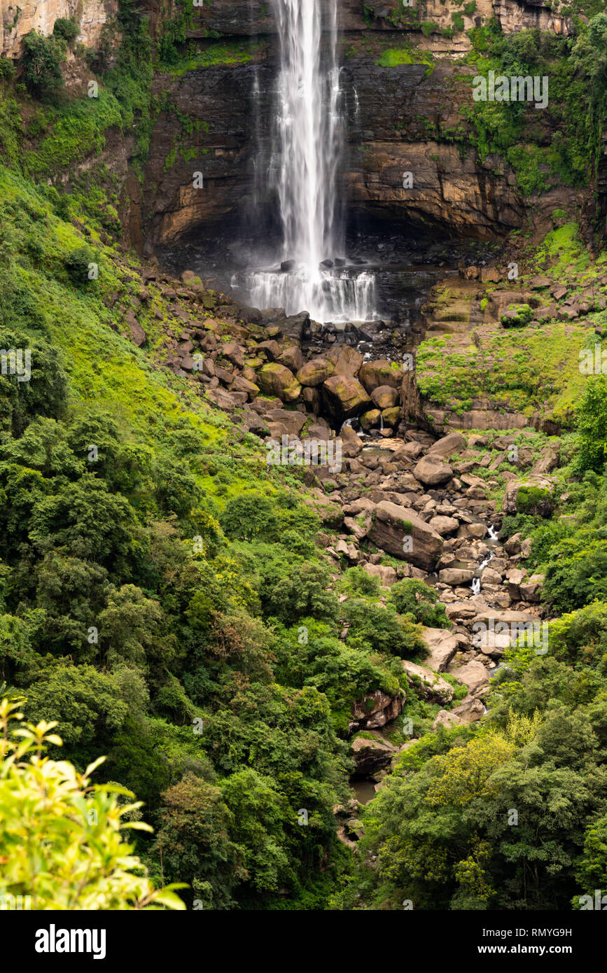 The bottom of Karkloof Waterfall Stock Photo - Alamy