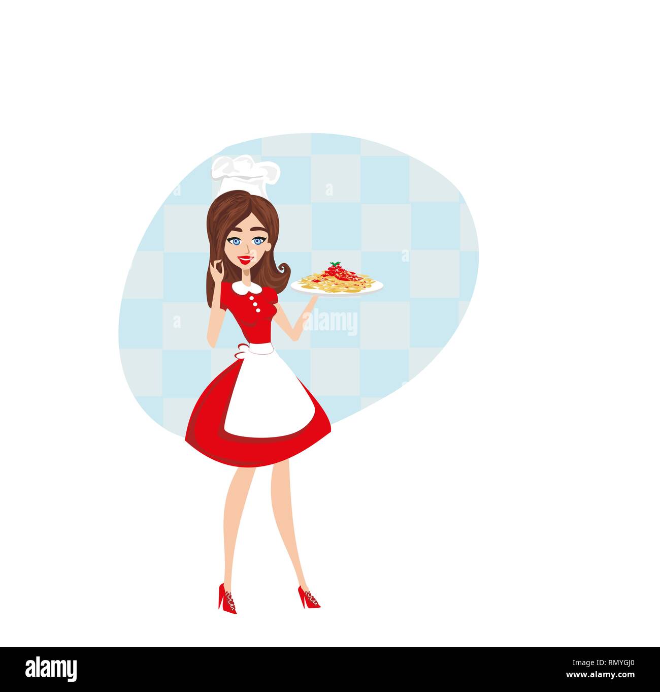 Spaghetti cooking funny Stock Vector Images - Alamy