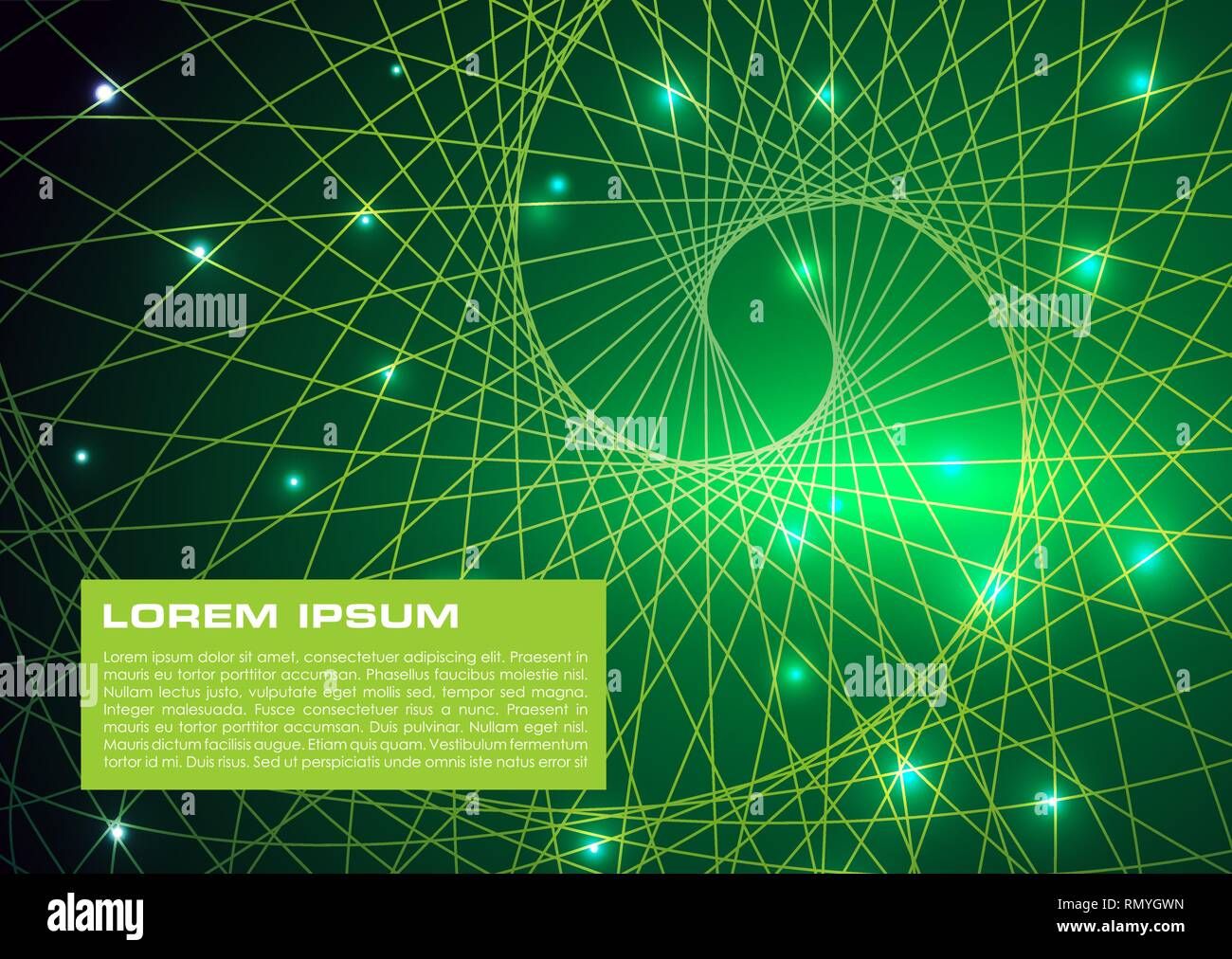 Vector abstract colorful background with green spiral to elipse Stock ...