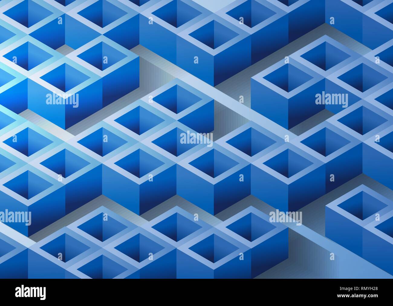 Vector abstract colorful background with blue 3D rectangle Stock Vector Image & Art - Alamy