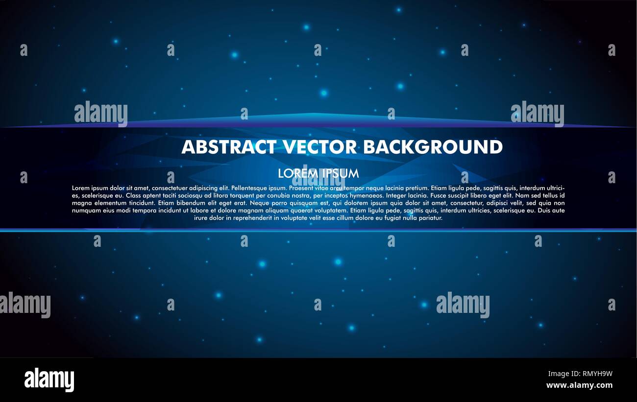 Vector abstract blue background with line for text Stock Vector Image ...
