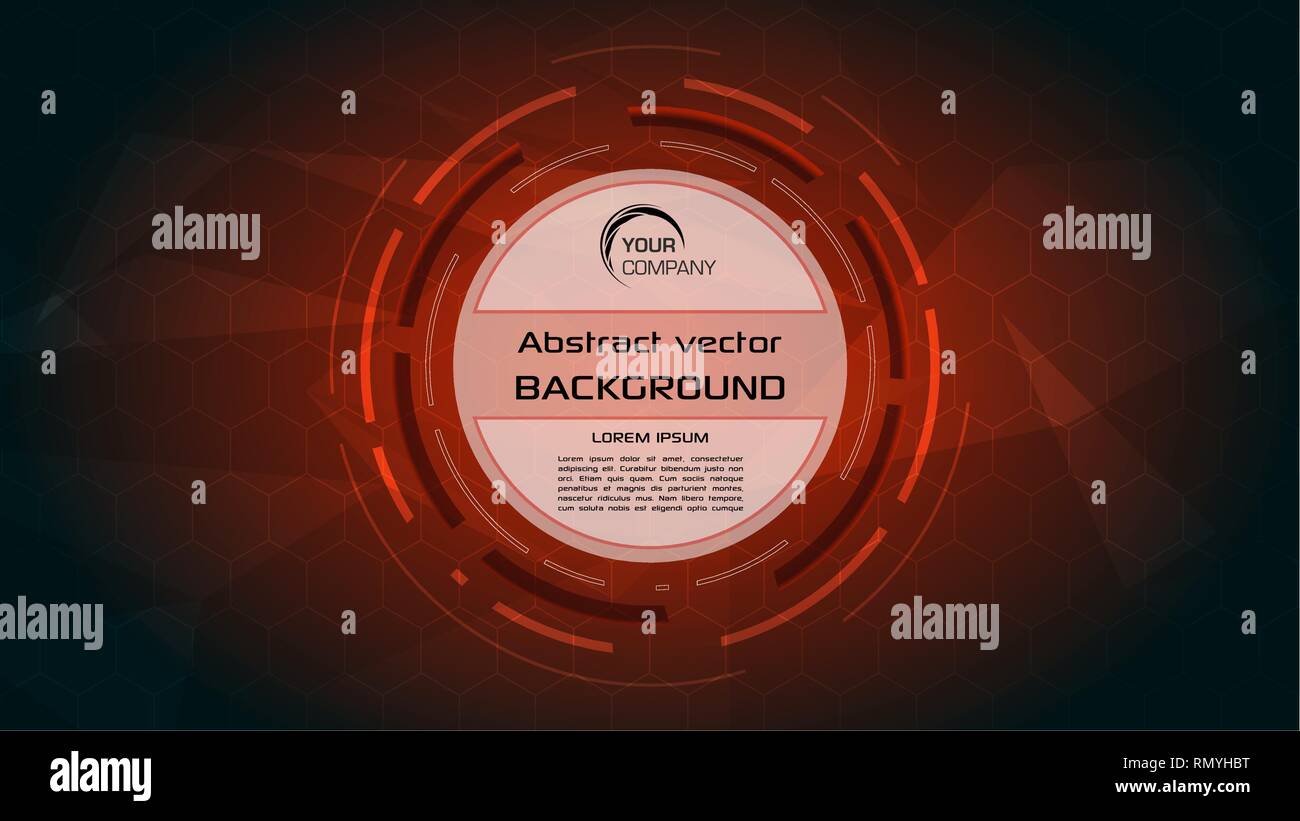 Vector abstract background with red HUD circle Stock Vector Image & Art ...
