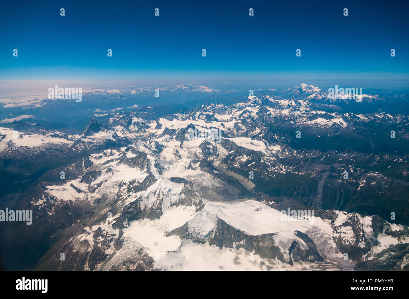 Aerial flying above lake leman hi-res stock photography and images - Alamy