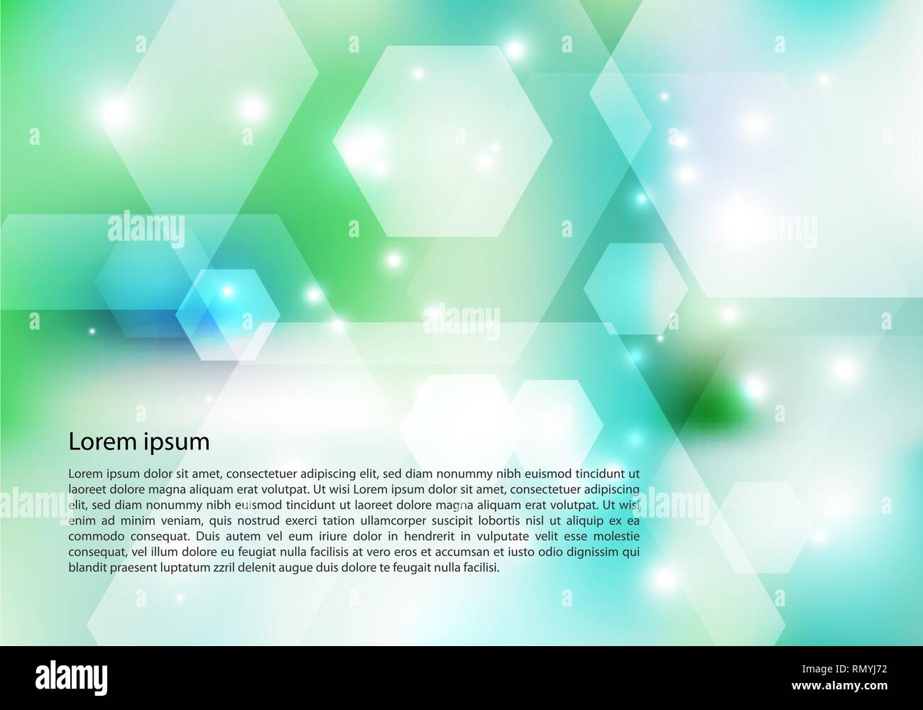 Vector abstract colorful background with shiny hexagon in green color Stock Vector Image & Art ...