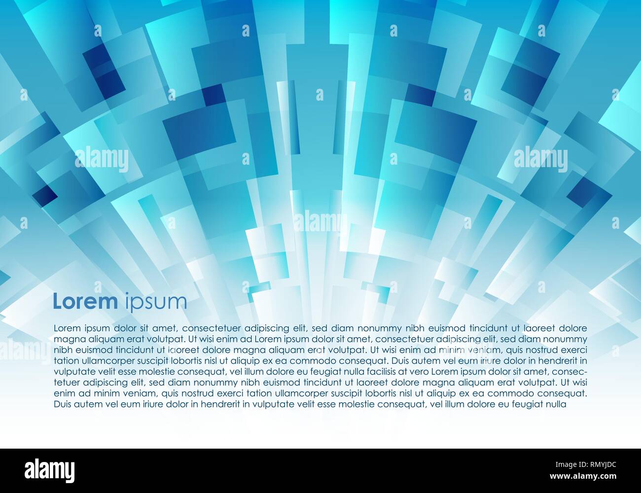 Vector abstract colorful background in blue color with rectangles Stock ...