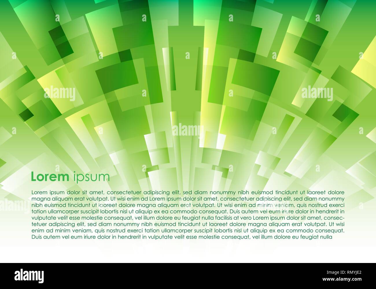 Vector abstract colorful background in green color with rectangles ...