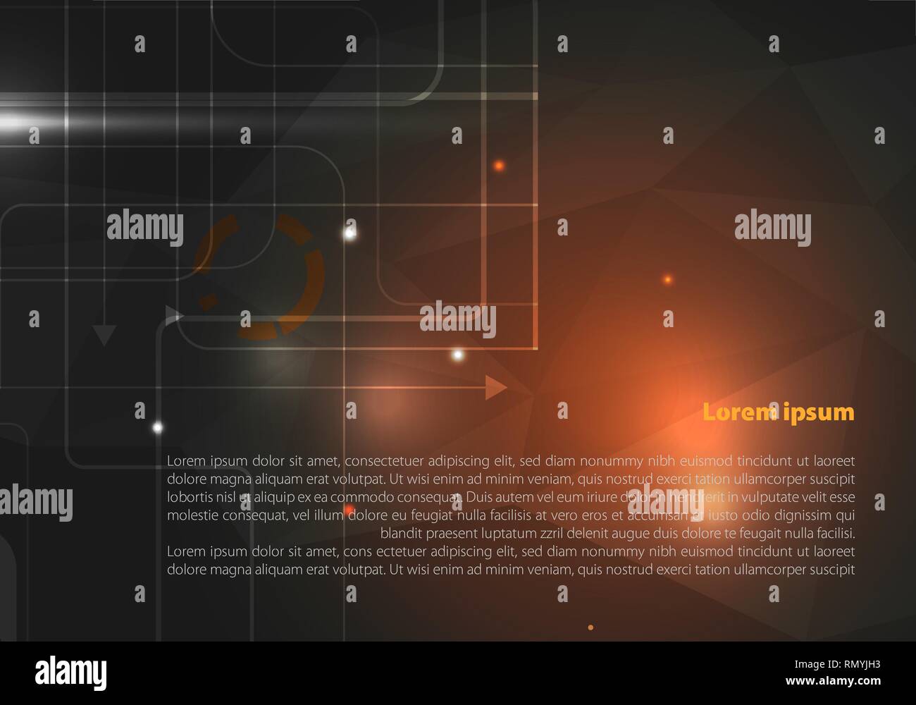 Vector abstract red background with hi-tech elements Stock Vector Image ...