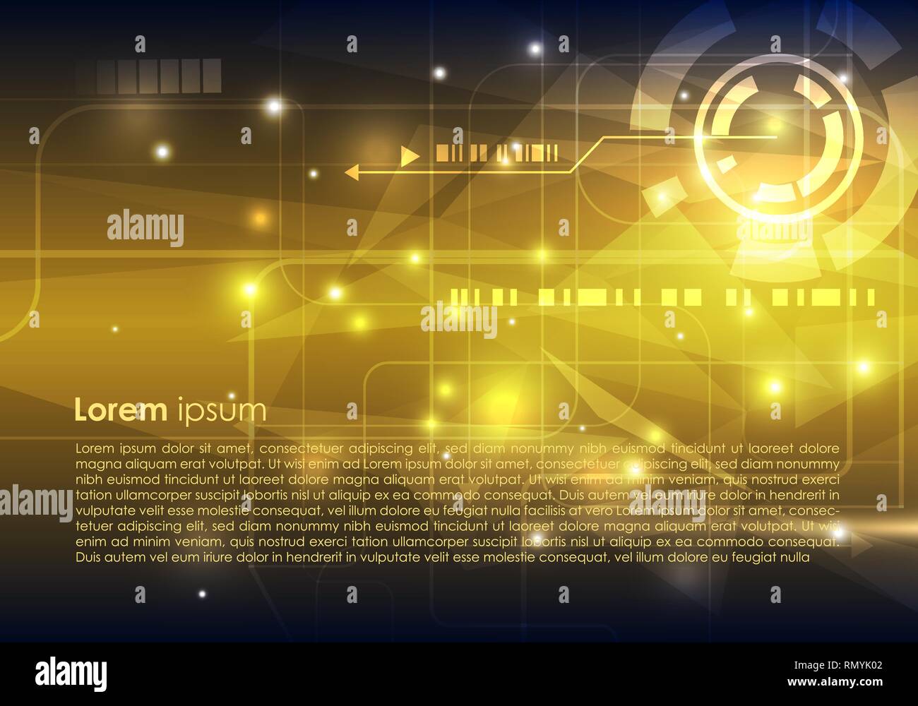 Vector abstract hi-tech background in gold color Stock Vector Image ...