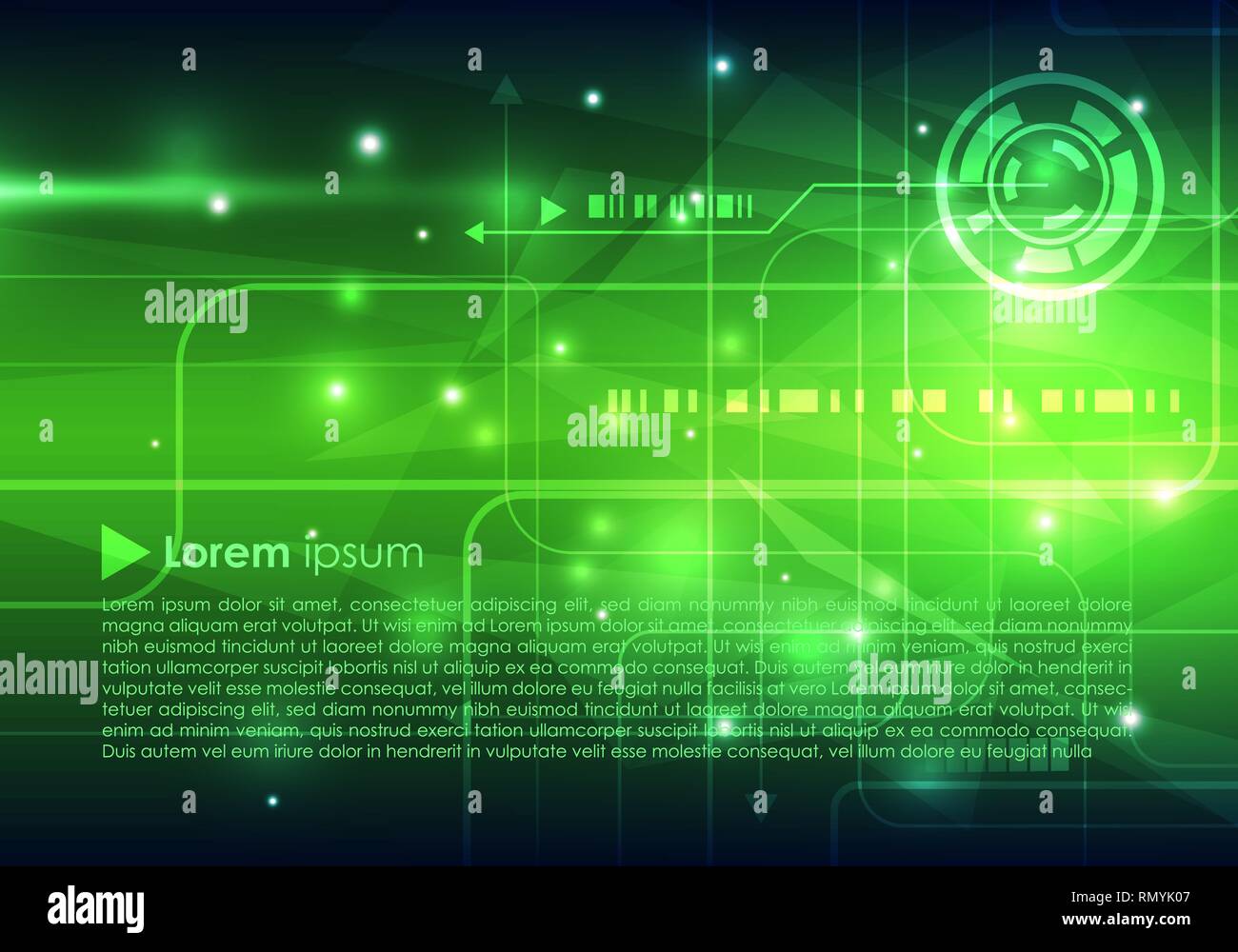 Vector abstract hi-tech background in green color Stock Vector Image ...