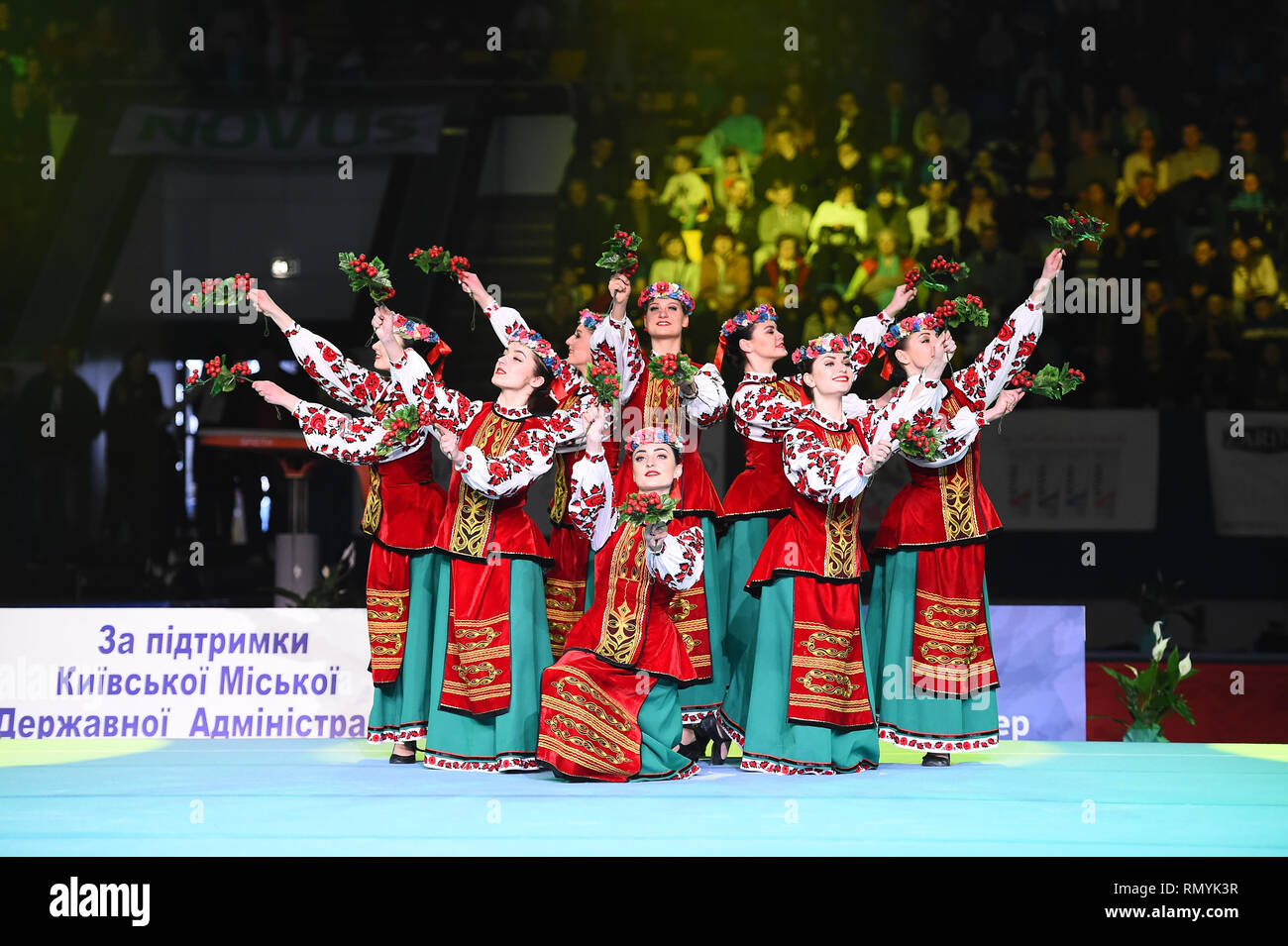 Kyiv, Ukraine - April 01, 2017: Performance of ukrainian dance ensemble ...