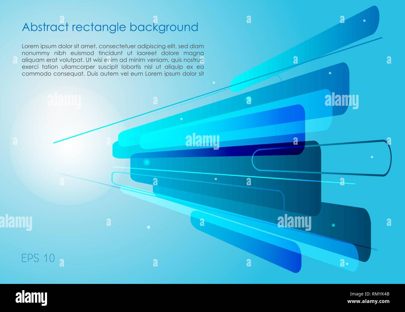 Vector abstract blue background with perspective rectangle Stock Vector ...