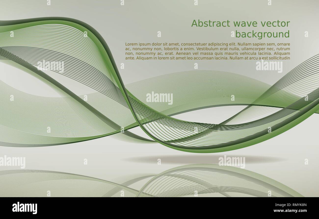 Abstract wave vector background in green color Stock Vector Image & Art ...