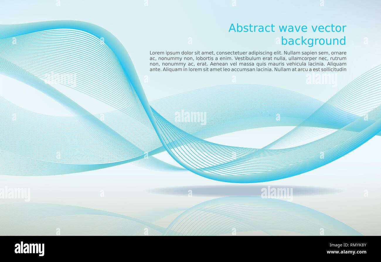 Abstract wave vector background in blue color Stock Vector Image & Art ...