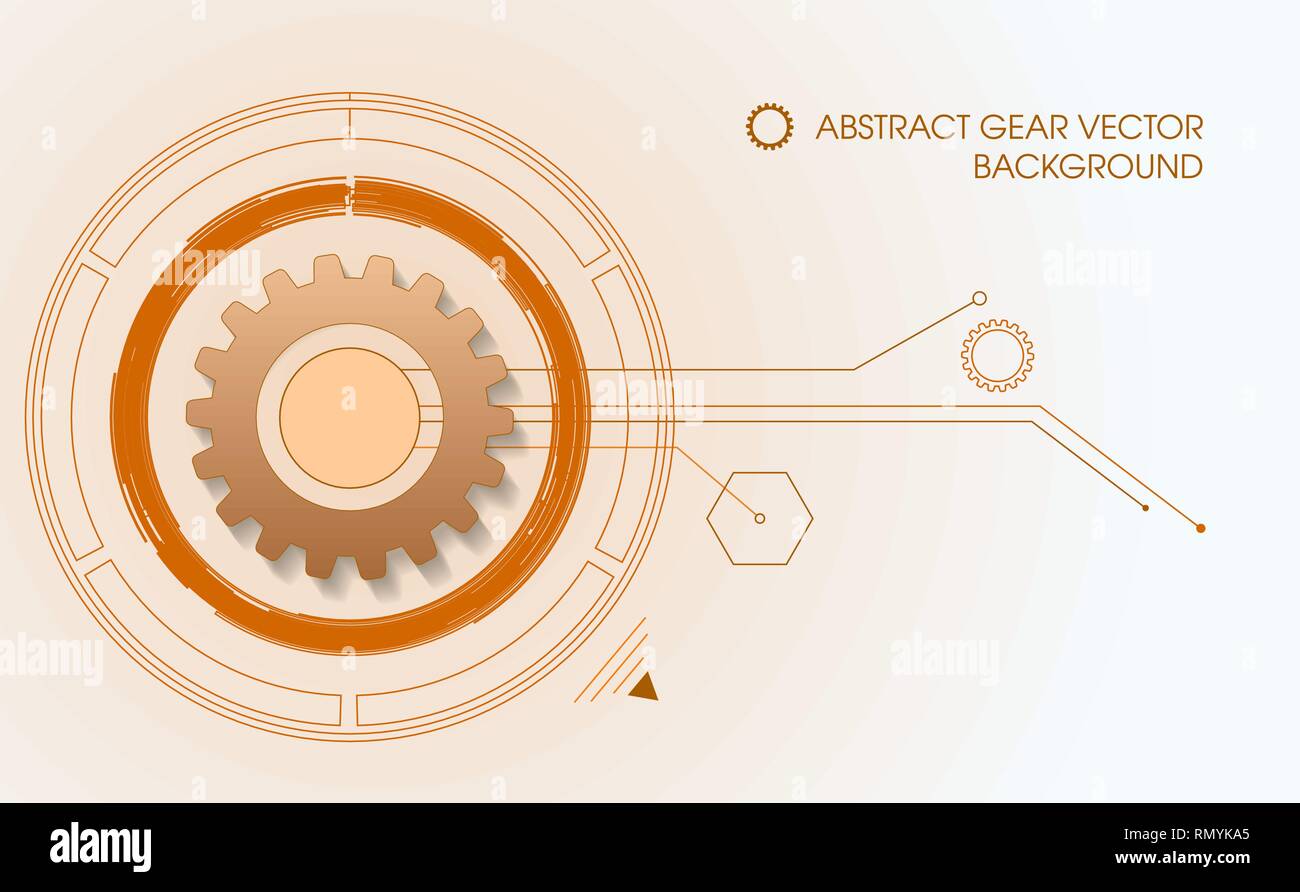 Vector gear background in orange color Stock Vector Image & Art - Alamy