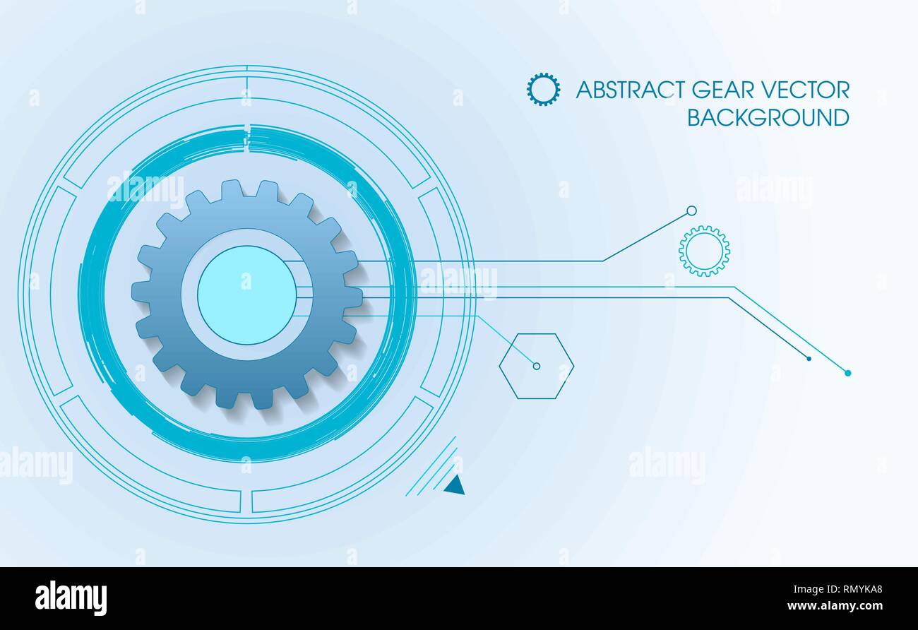 Vector gear background in blue color Stock Vector Image & Art - Alamy