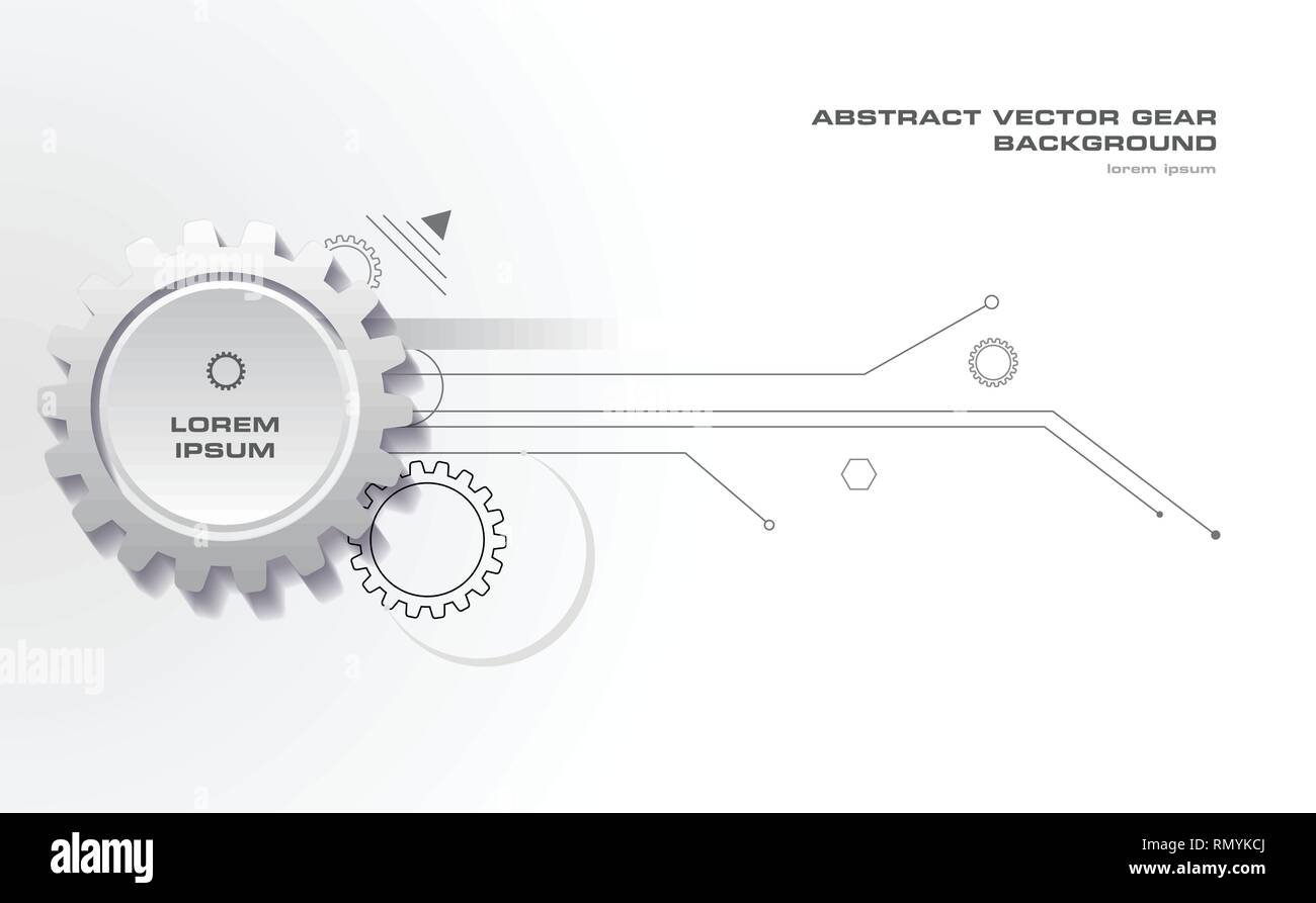 Abstract gear vector background with lines in grey color Stock Vector ...