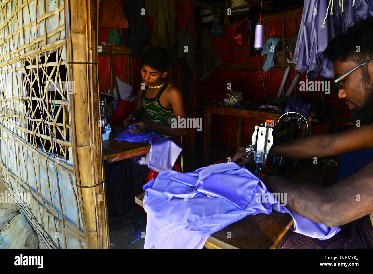Indian poor shopkeeper tailor hi-res stock photography and images - Alamy