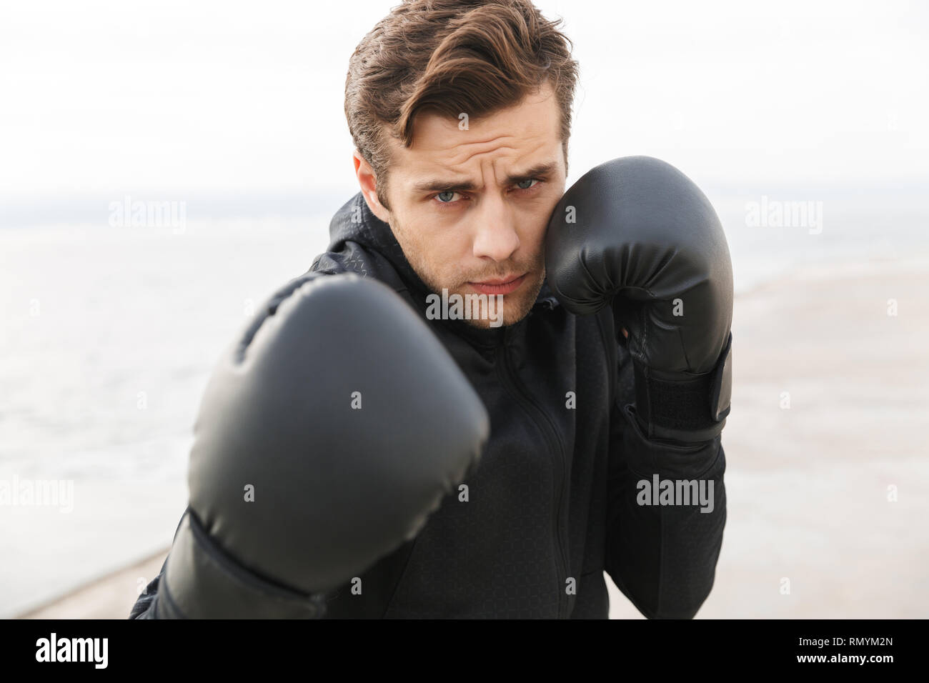Boxer man doing exercises hi-res stock photography and images - Alamy