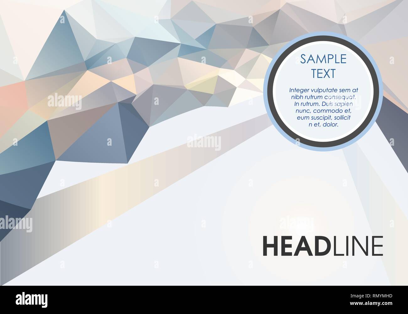 Abstract color polygon background with sample text Stock Vector Image ...