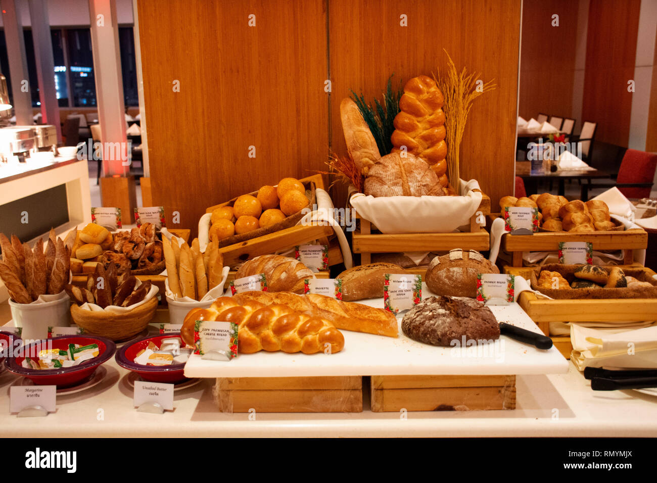 Sweet dessert snack and Cakes line in food buffet service for people ...