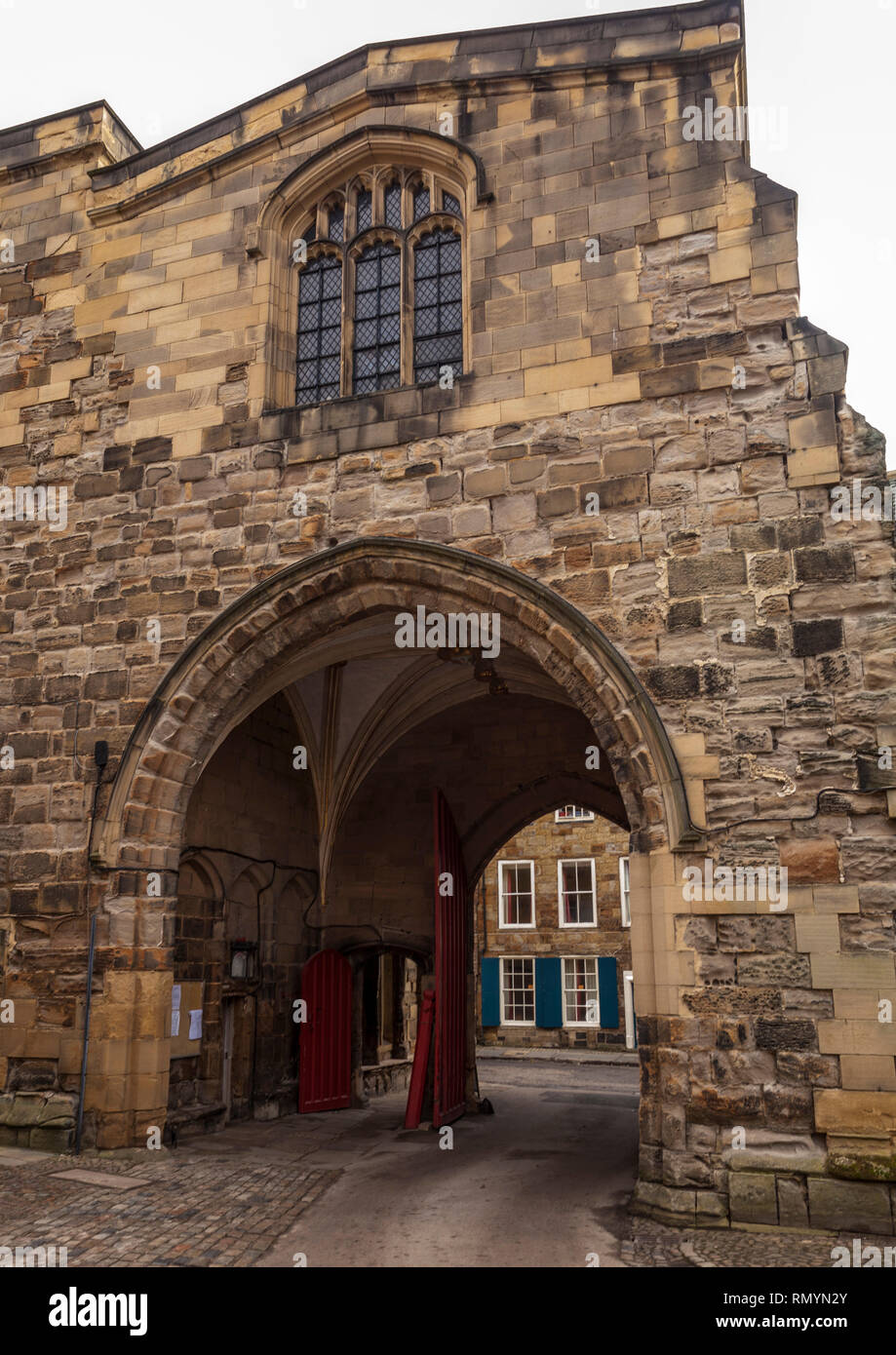 Arched gateway near Durham Cathedral in Durham,England,UK Stock Photo ...