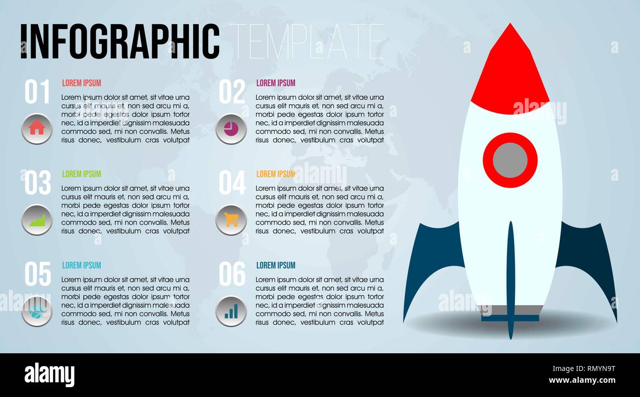 Modern colorful infographics options template vector with flat ...