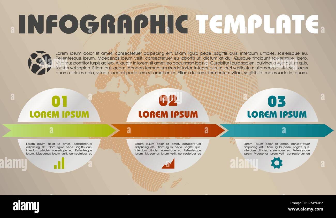 Modern colorful infographics options template vector with circles and ...