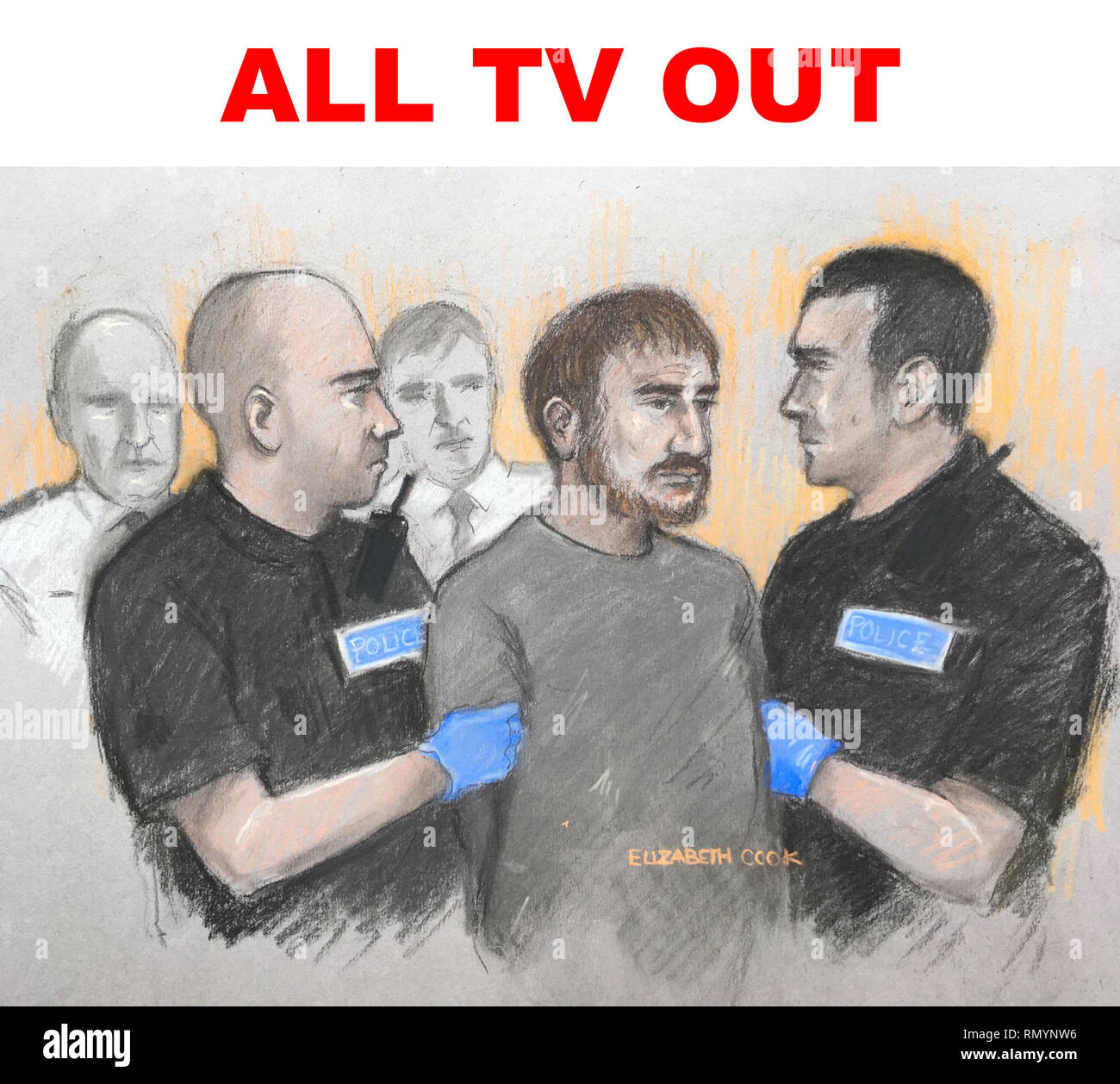 ALL TV OUT Court artist sketch by Elizabeth Cook of Alexander Lewis ...