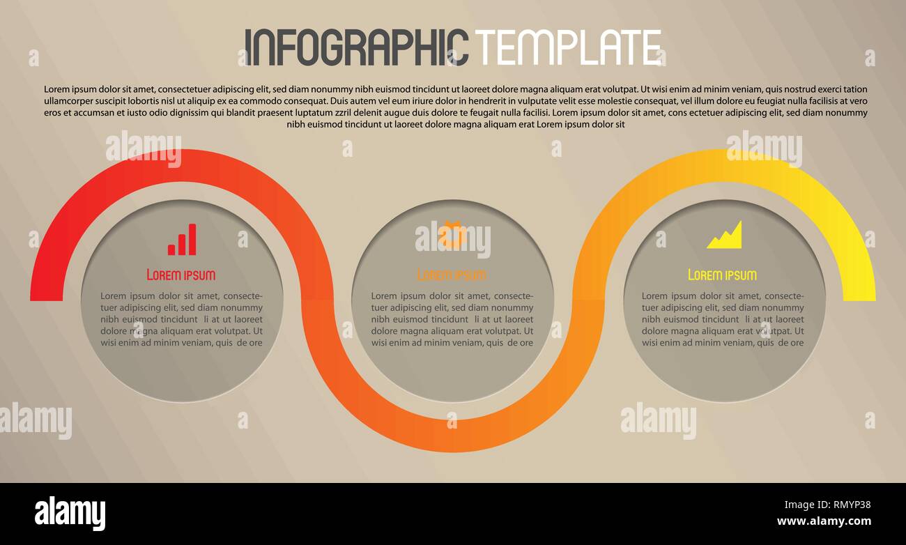 Modern colorful infographics options template vector with red yellow ...
