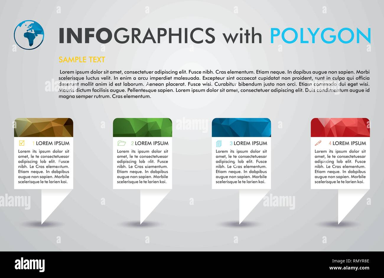 Infographics with polygon in square Stock Vector Image & Art - Alamy