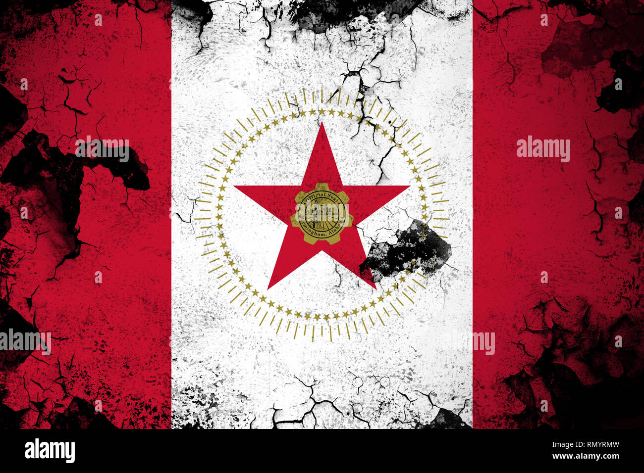 Birmingham Alabama grunge and dirty flag illustration. Perfect for ...