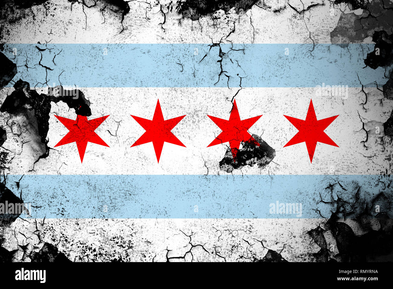 Chicago Flag Wallpaper
