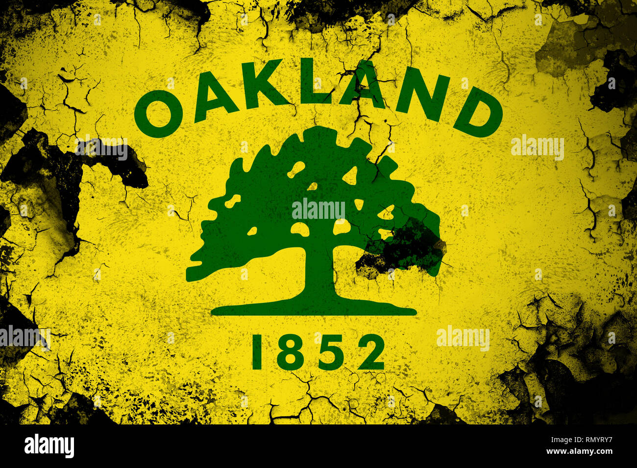 Oakland California grunge and dirty flag illustration. Perfect for ...