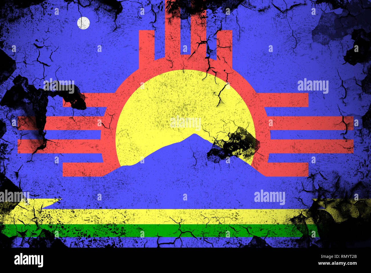 Roswell grunge and dirty flag illustration. Perfect for background or ...