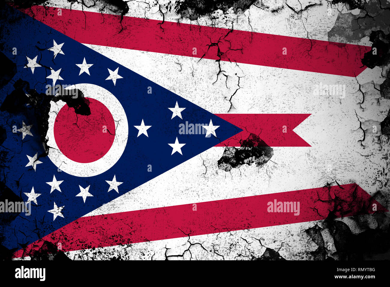 Ohio grunge and dirty flag illustration. Perfect for background or ...