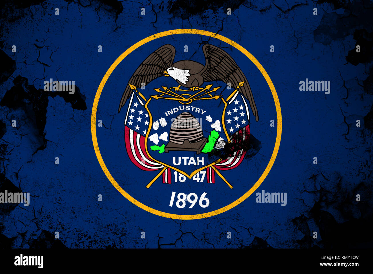 Utah grunge and dirty flag illustration. Perfect for background or ...