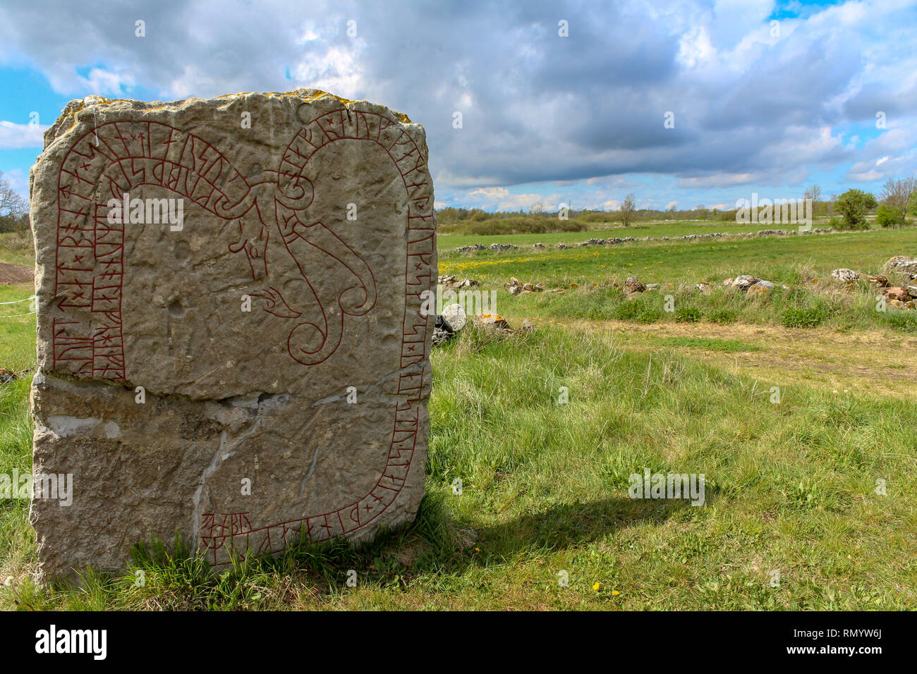 Viking rune stone hi-res stock photography and images - Alamy