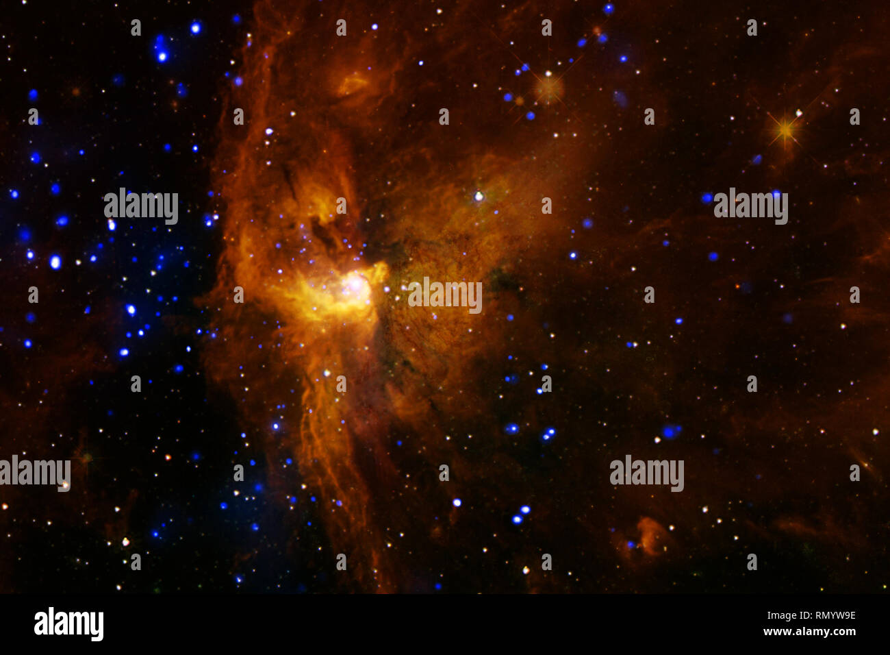 Galaxies, stars and nebulas in awesome space image. Colorful science ...