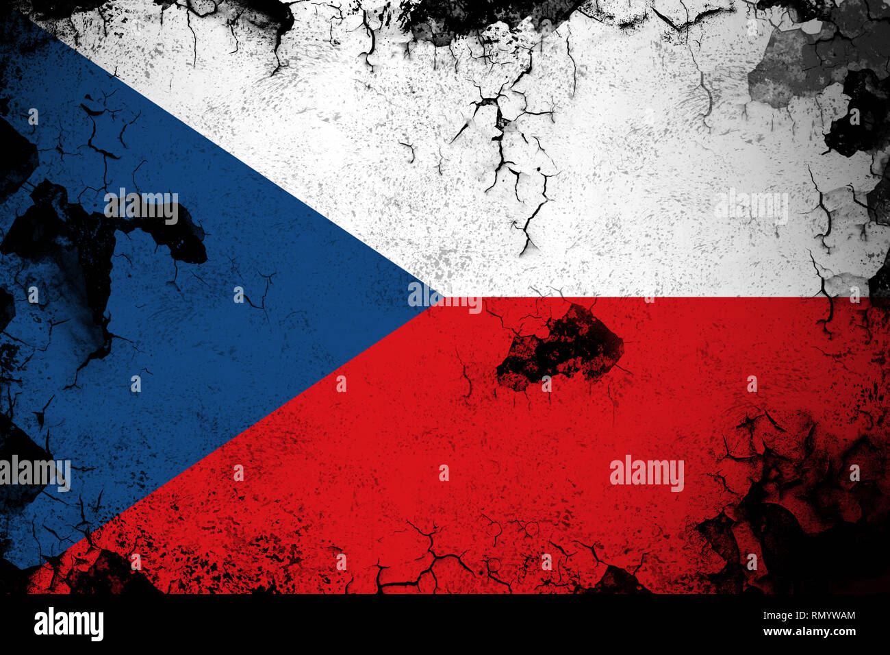 Czech Republic grunge and dirty flag illustration. Perfect for ...
