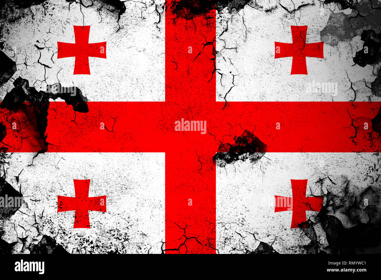 Georgia grunge and dirty flag illustration. Perfect for background or ...
